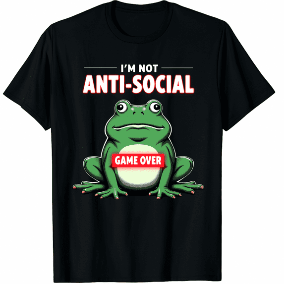 Frog Game Funny Meme Do Not Look at The Frog Graphic Black T-Shirt for ...