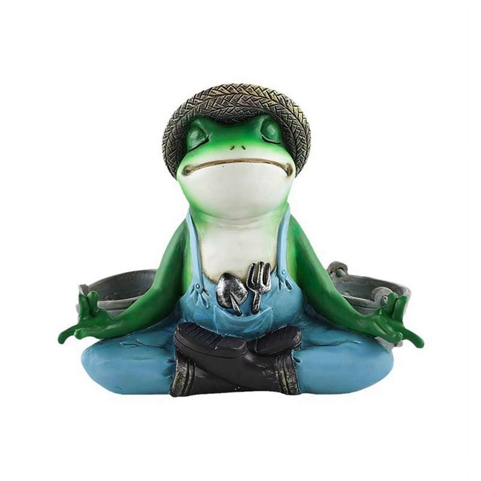 Frog Garden Statue Meditation Flower Pot, Suitable for Small Plants ...