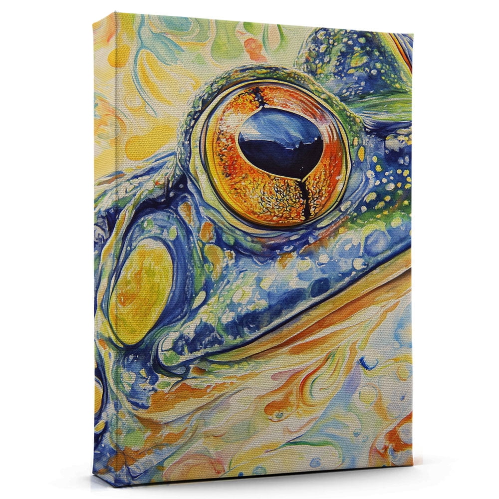 Frog Giant African Bullfrog Canvas Wall Art Decor, Colorful Frog Giant ...