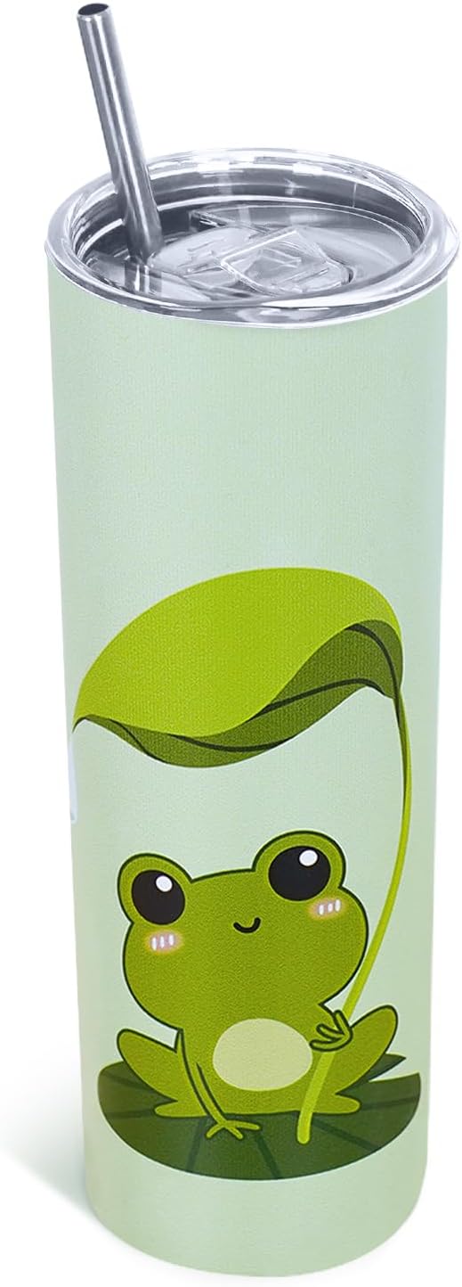 Frog Gifts for Women, 20 Oz Frog Tumbler with Lid and Straw, Cute Frog ...
