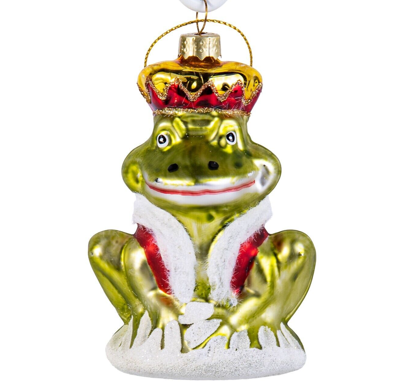Frog Glass Ornament, Green Toad Christmas Ornament Princess Frog Winter ...
