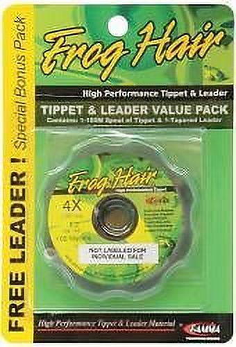 Frog Hair Tippet Guide 100m And 9 1/2ft Leader 5X Stiff Butt Value Pack ...