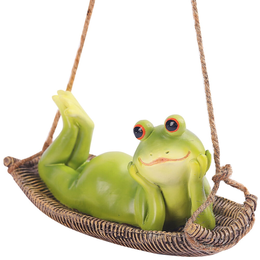 Frog Hanging Ornament Resin Frog Figurine Garden Hanging Frog ...