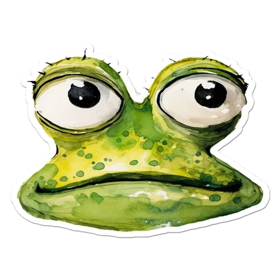 Frog Head Sticker Phone Decal Water Bottle Stickers Car Decals, Laptop ...