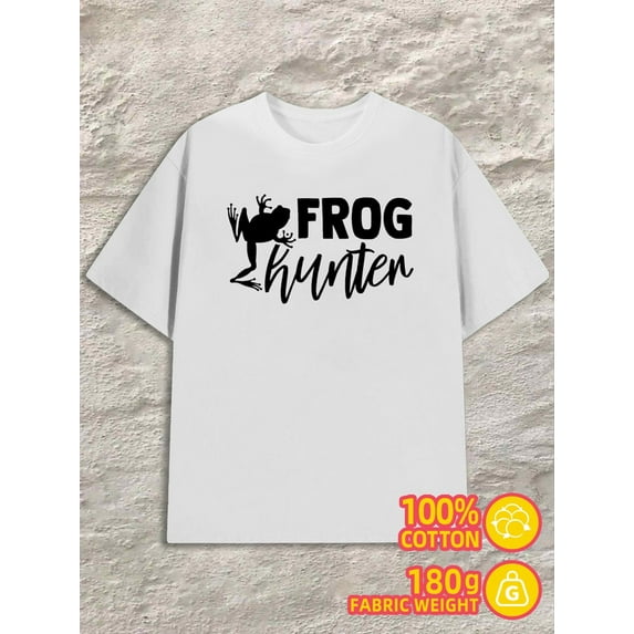 Frog Hunter Tee men white 180G 100% Cotton Regular fit,everyday comfort ...