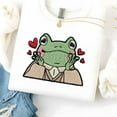 Frog In Love Embroidery Design, Cute Valentine Frog Face, Machine ...