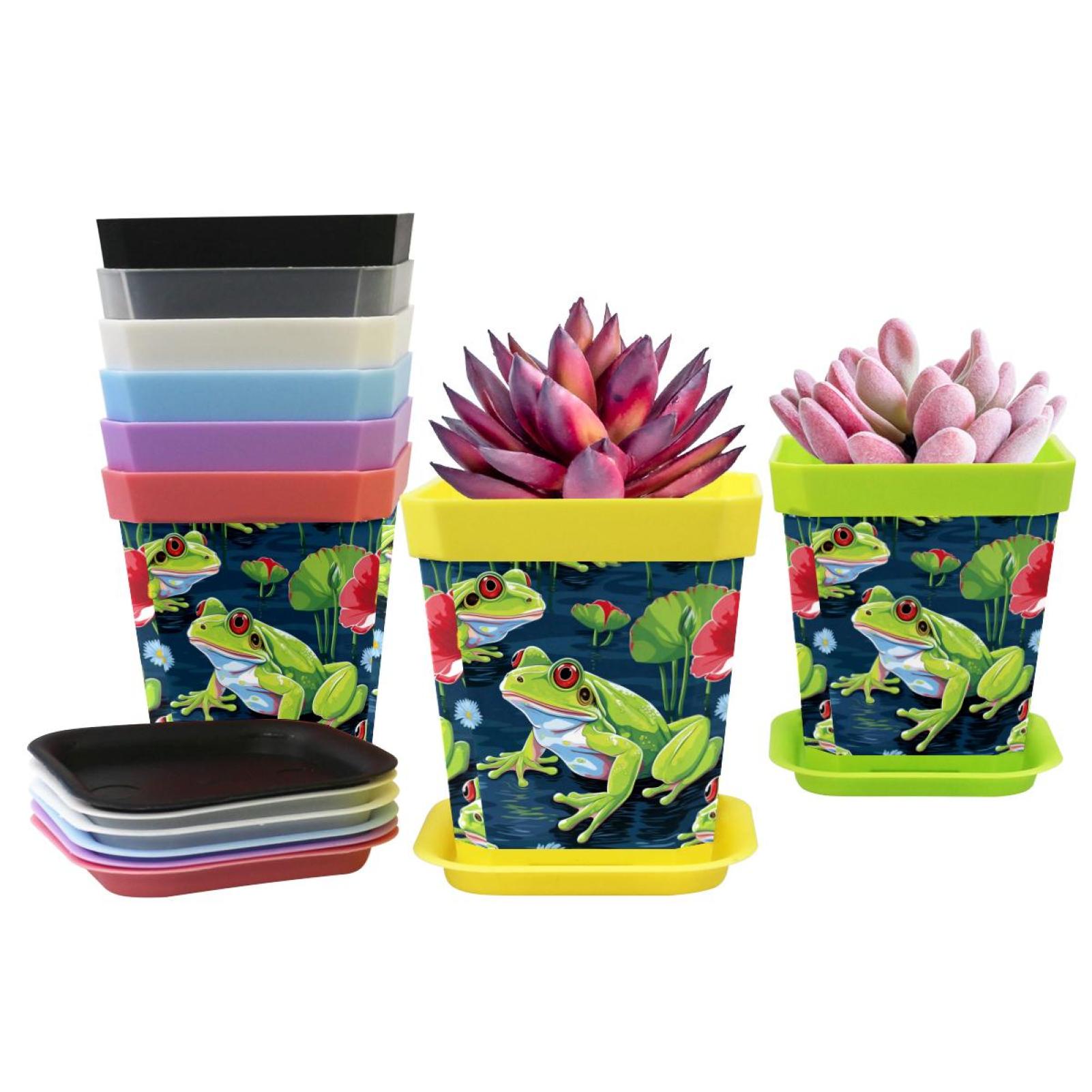 Frog Insect Caribbean Planter 8PCS - Lightweight Indoor Outdoor 8 ...
