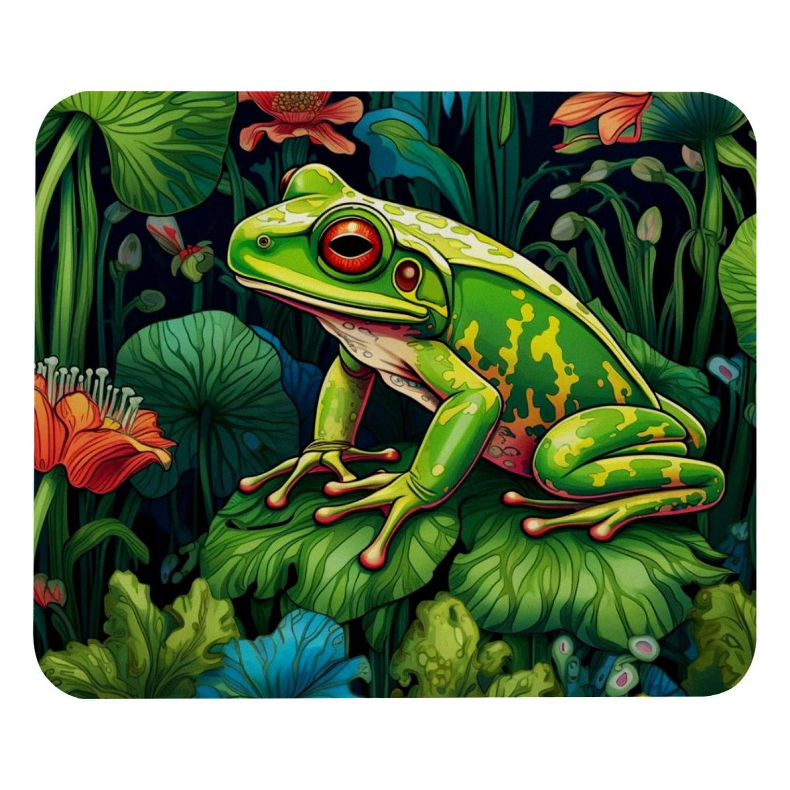 Frog Insect Non-Slip Rubber Bottom Personalized Custom Square Desk Mat ...