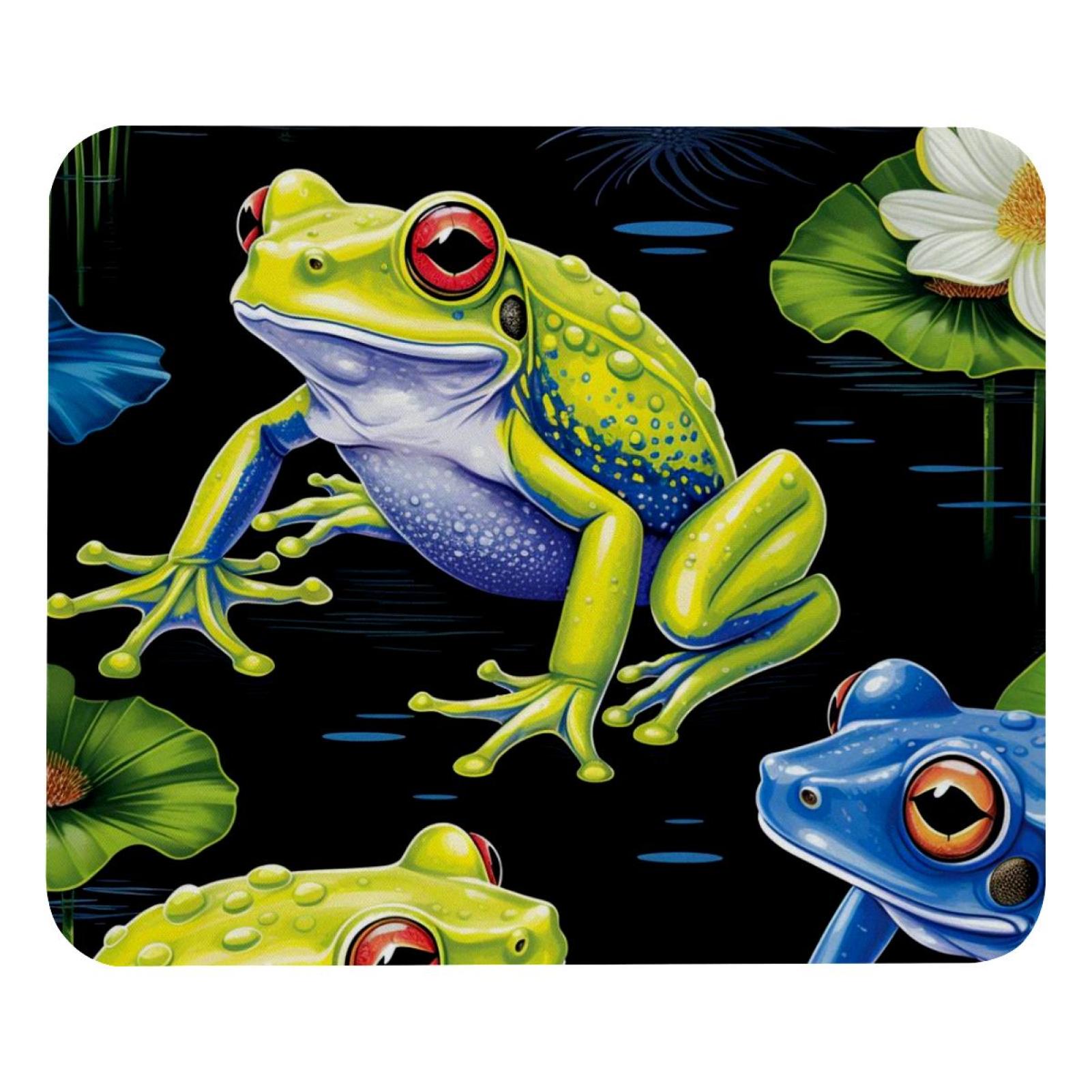 Frog Insect Non-Slip Rubber Bottom Personalized Custom Square Desk Mat ...