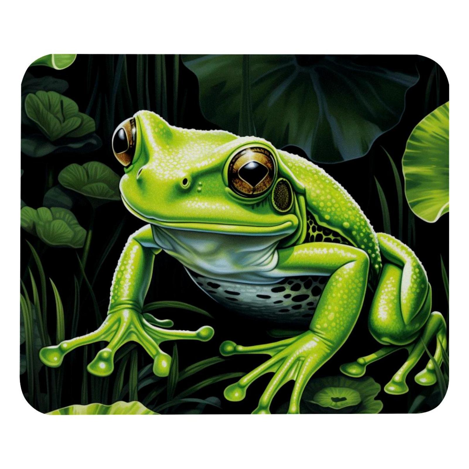 Frog Insect Non-Slip Rubber Bottom Personalized Custom Square Desk Mat ...