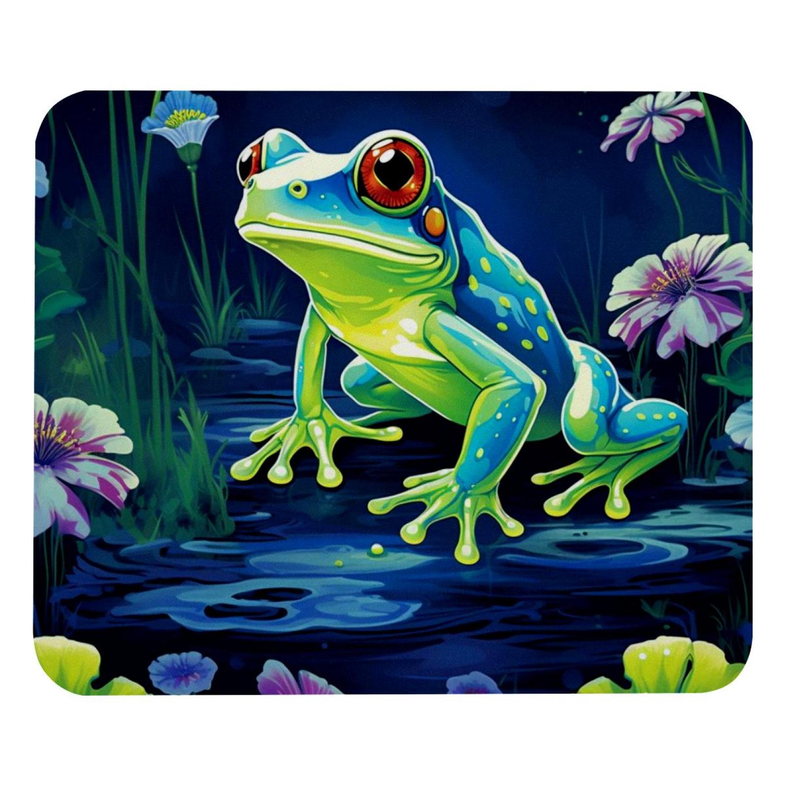 Frog Insect Non-Slip Rubber Bottom Personalized Custom Square Desk Mat ...