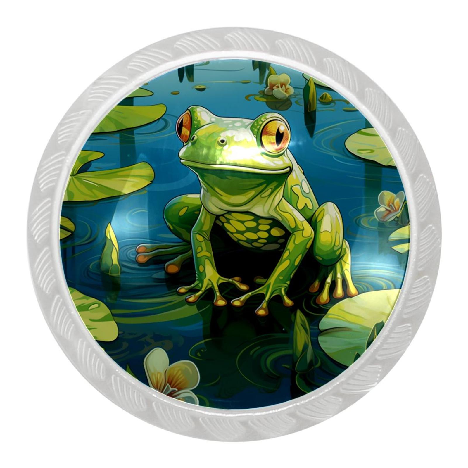 Frog Insect Pattern 4 PCS Cabinet Knob Drawer Knob Cabinet Hardware ...