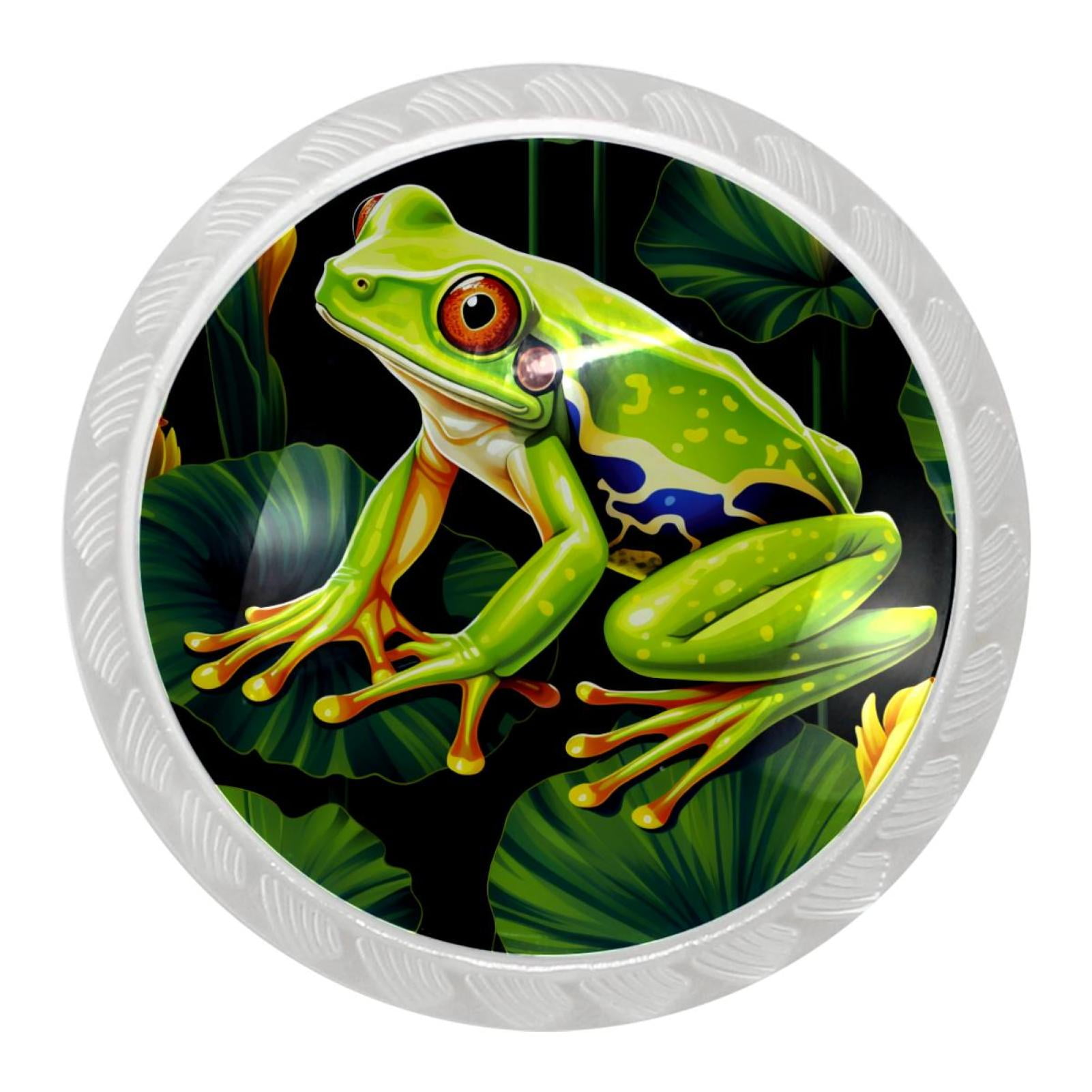 Frog Insect Pattern 4 PCS Cabinet Knob Drawer Knob Cabinet Hardware ...