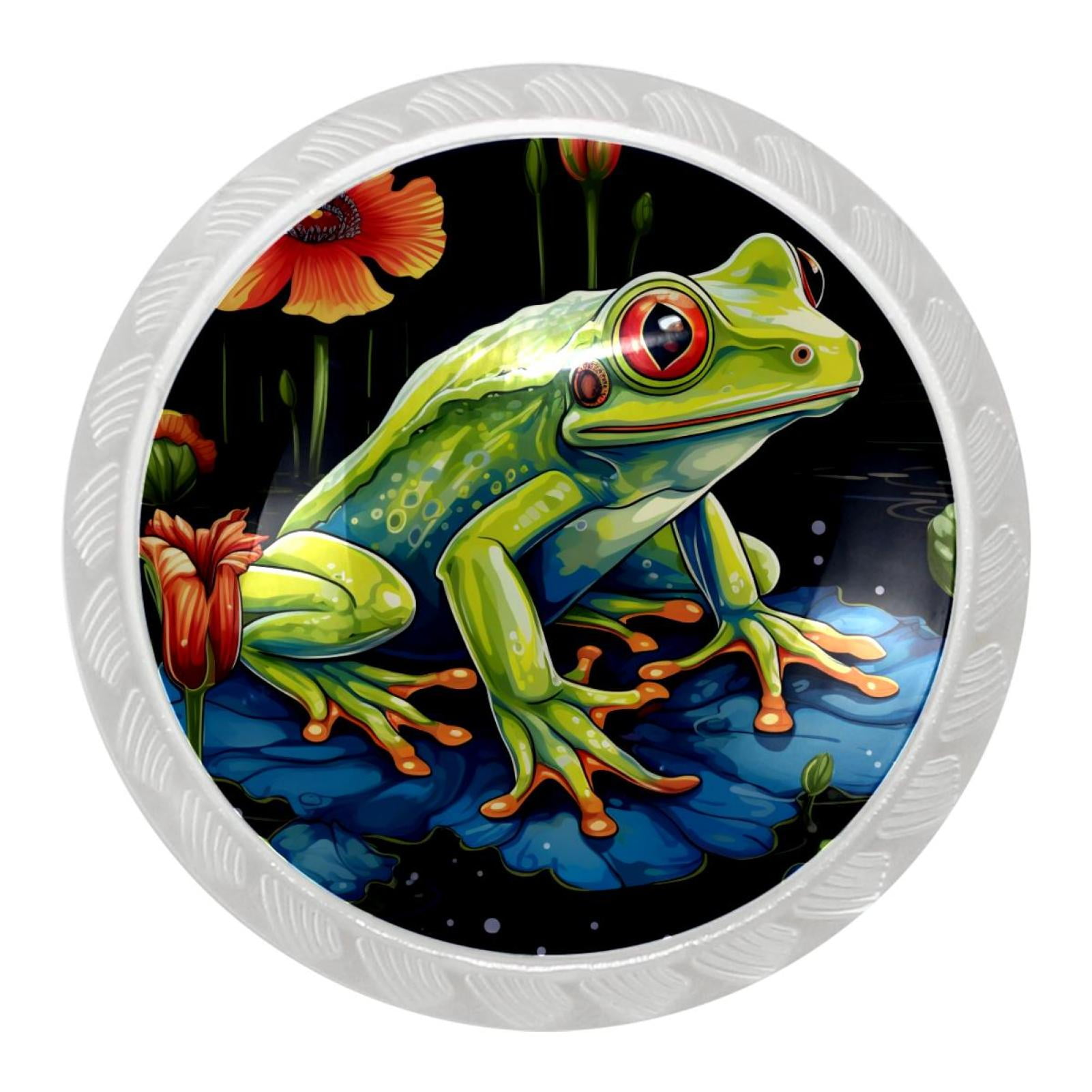 Frog Insect Pattern 4 PCS Cabinet Knob Drawer Knob Cabinet Hardware ...