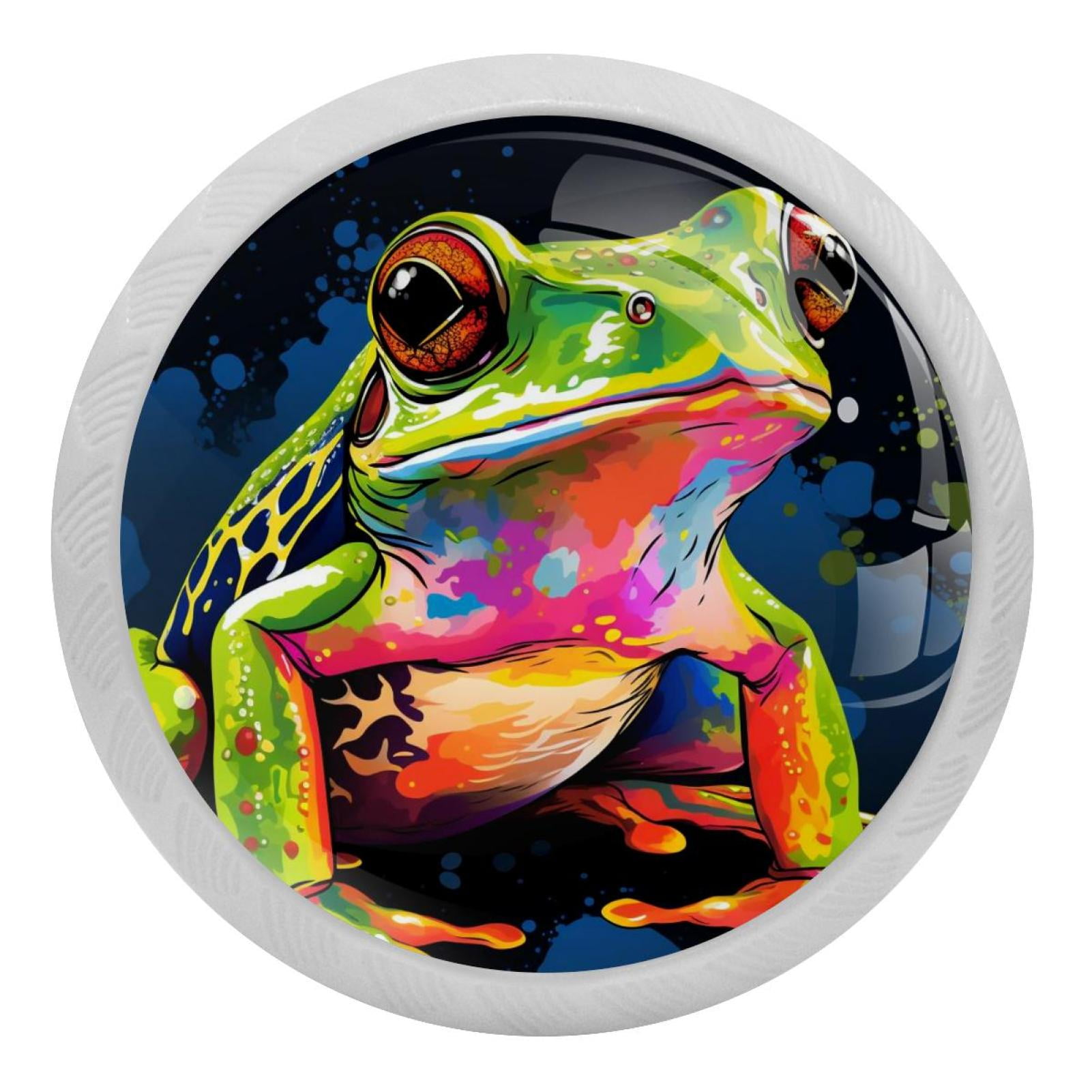 Frog Insect Pattern 4PCS Cabinet Knobs Pulls Fluorescent Drawer Handle ...