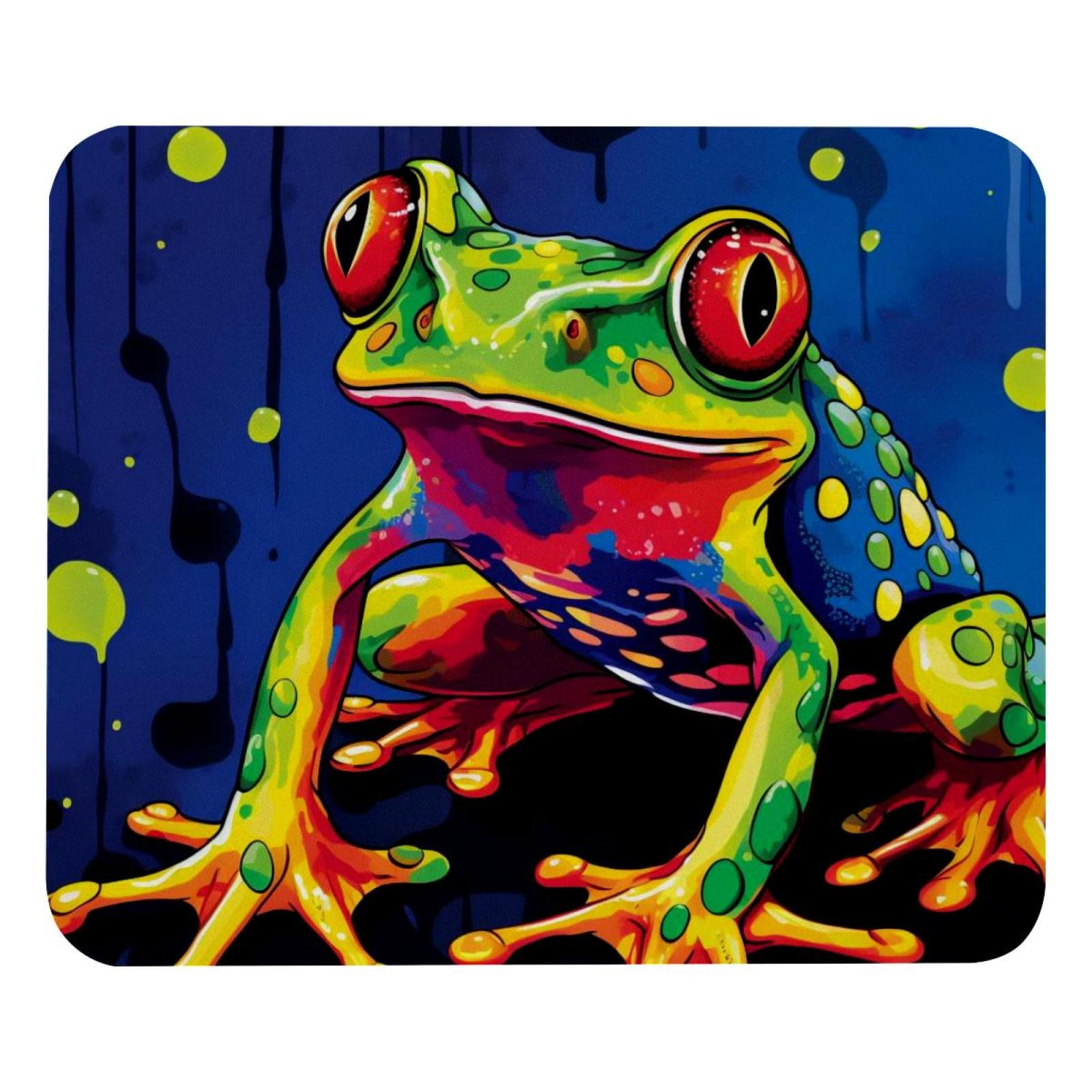 Frog Insect Pattern Mousepad Square Thickness 2mm Desk Mat Office Home ...