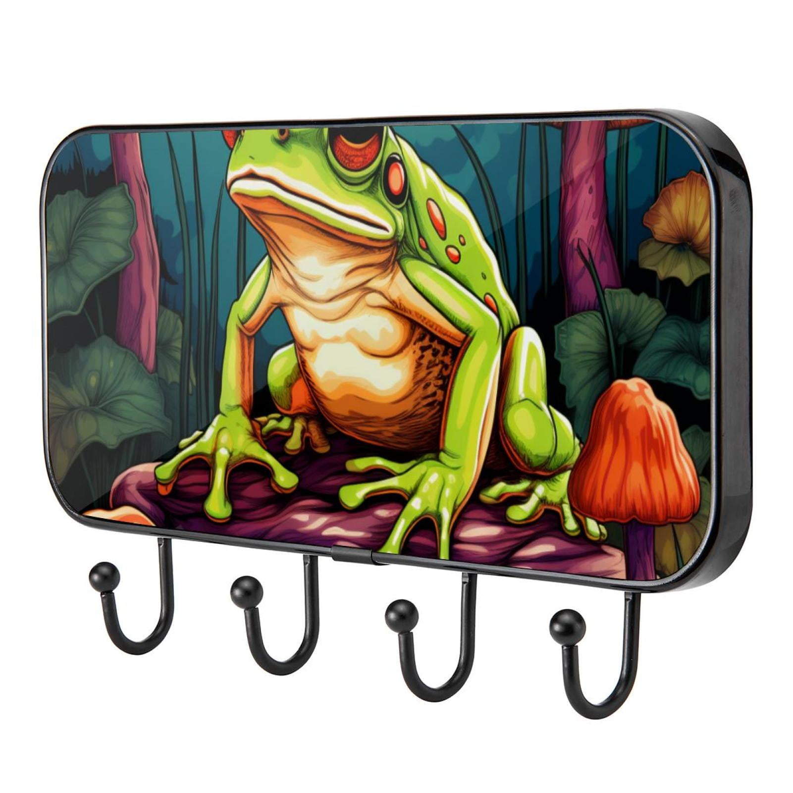Frog Insect Self Adhesive Towel Coat Wood Iron Hooks for Home Keys Door ...