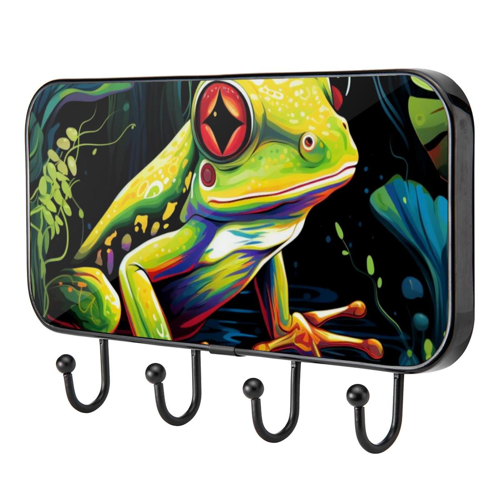 Frog Insect Self Adhesive Towel Coat Wood Iron Hooks for Home Keys Door ...