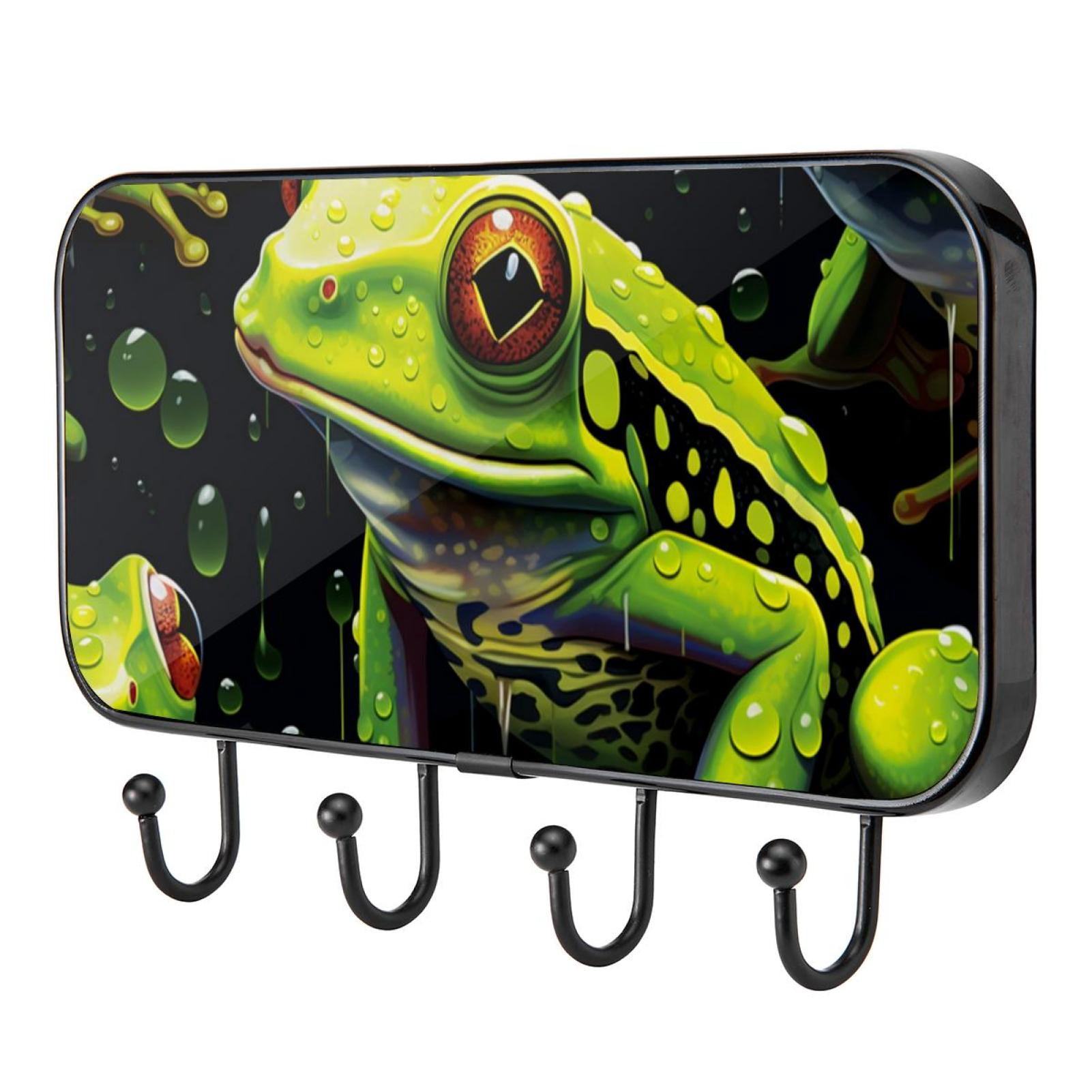 Frog Insect Self Adhesive Towel Coat Wood Iron Hooks for Home Keys Door ...