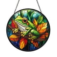 Frog Inspired Glass Style Window Hanging – Botanical Home Decoration ...
