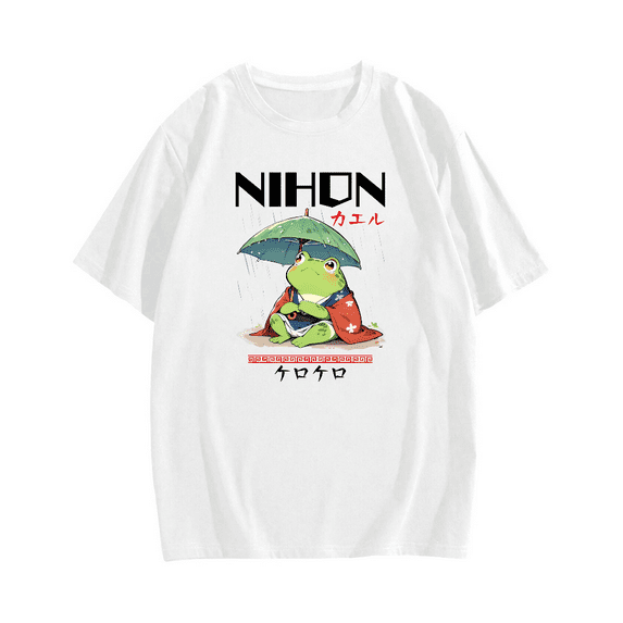 Frog Japanese Art Cotton casual T-shirt - Walmart.com