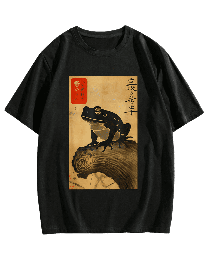 Frog Japanese Retro Style Cotton casual T-shirt - Walmart.com