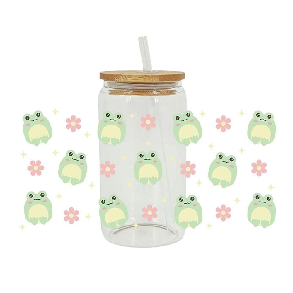 Frog Jellyfish Turtle Penguin Shell UV DTF Transfers Glass Stickers2 ...