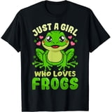 Frog Just a Girl Who Loves Frogs Funny Frog Lover Gift T-Shirt ...