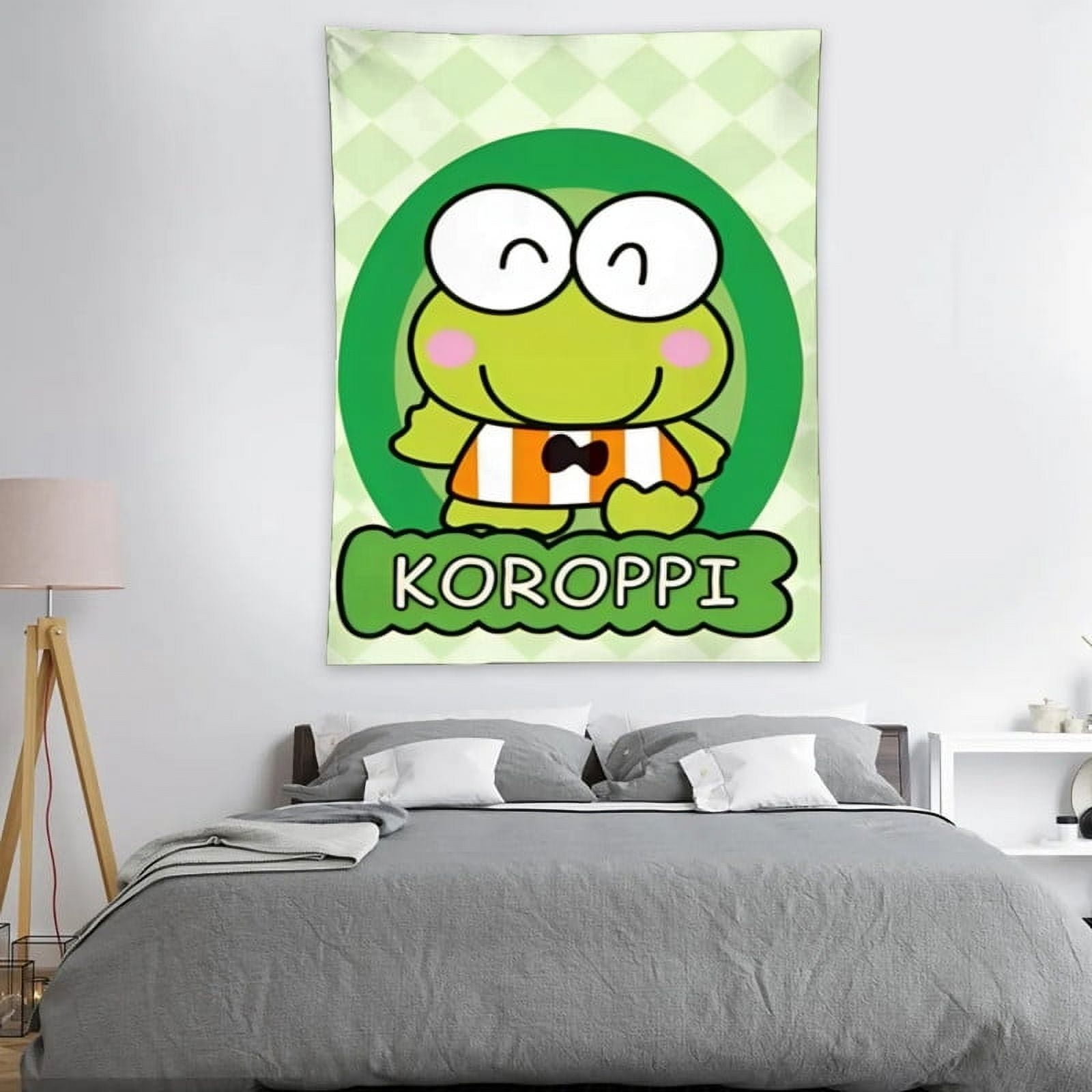 Frog Keroppi tapestry adds vibrant color and unique style to any room ...
