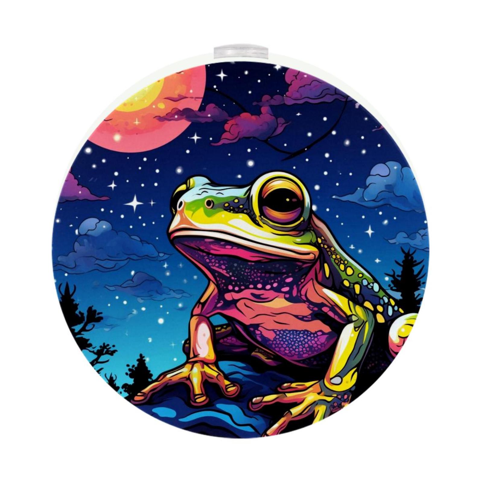 Frog LED Round Night Light - 2 Pack, Plug-in Motion Sensor Wall Lamp ...