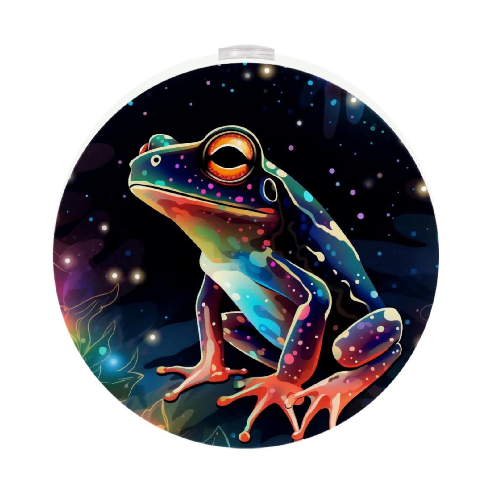Frog LED Round Night Light-2PCS: Dimmable Plug-in Lamp with Auto Sensor ...