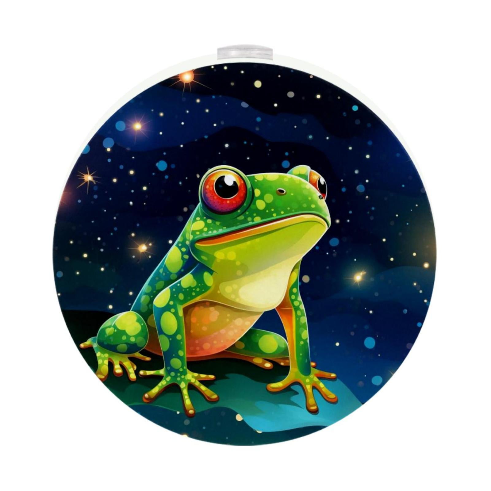 Frog LED Round Night Light-2PCS, Energy-Efficient Plug-in Ambient Lamp ...