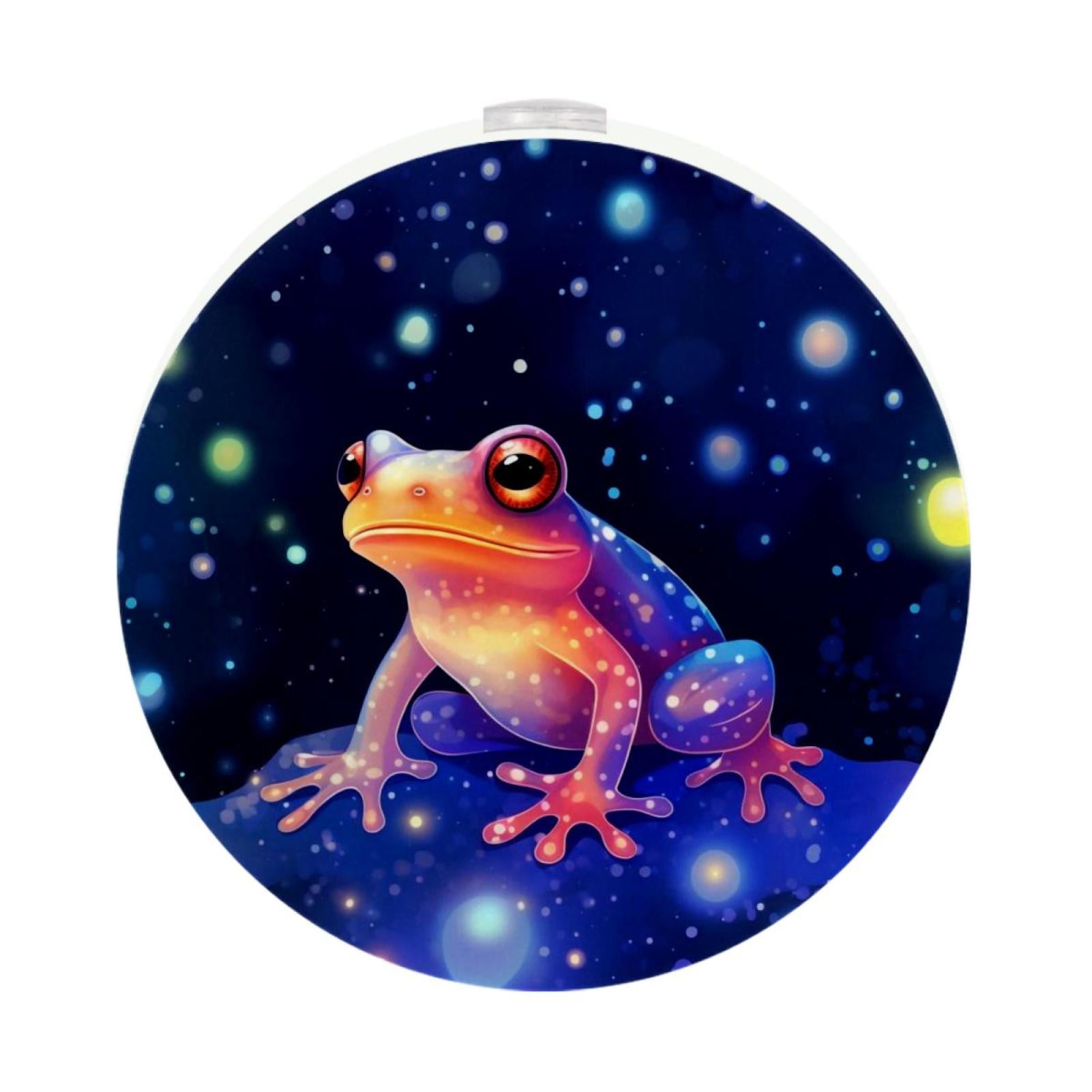 Frog LED Round Night Light-2PCS, Energy-Efficient Plug-in Ambient Lamp ...