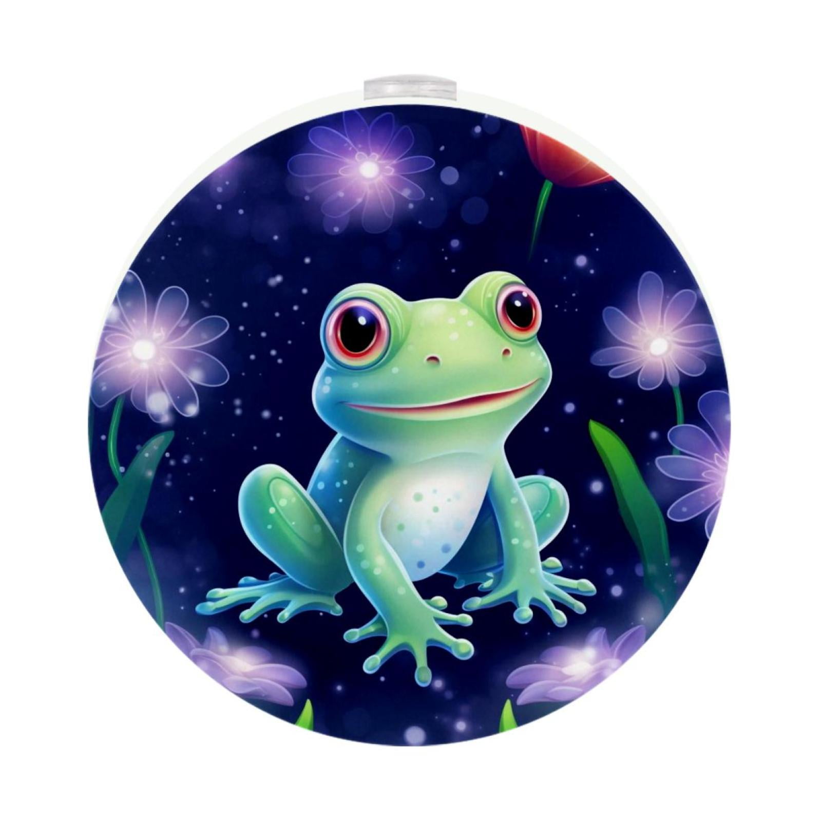 Frog LED Round Night Light - 2PCS, Plug-in Dusk-to-Dawn Sensor, Energy ...