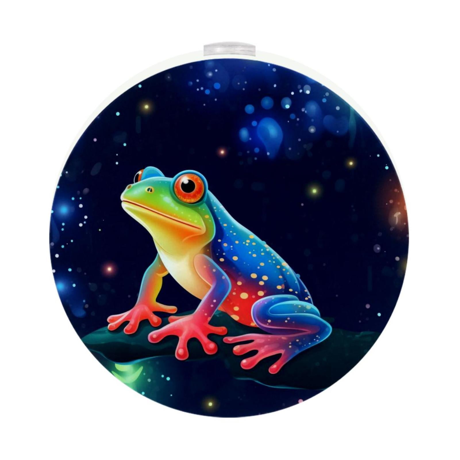 Frog LED Round Night Light-2PCS - Plug-in Smart Sensor Nightlights with ...