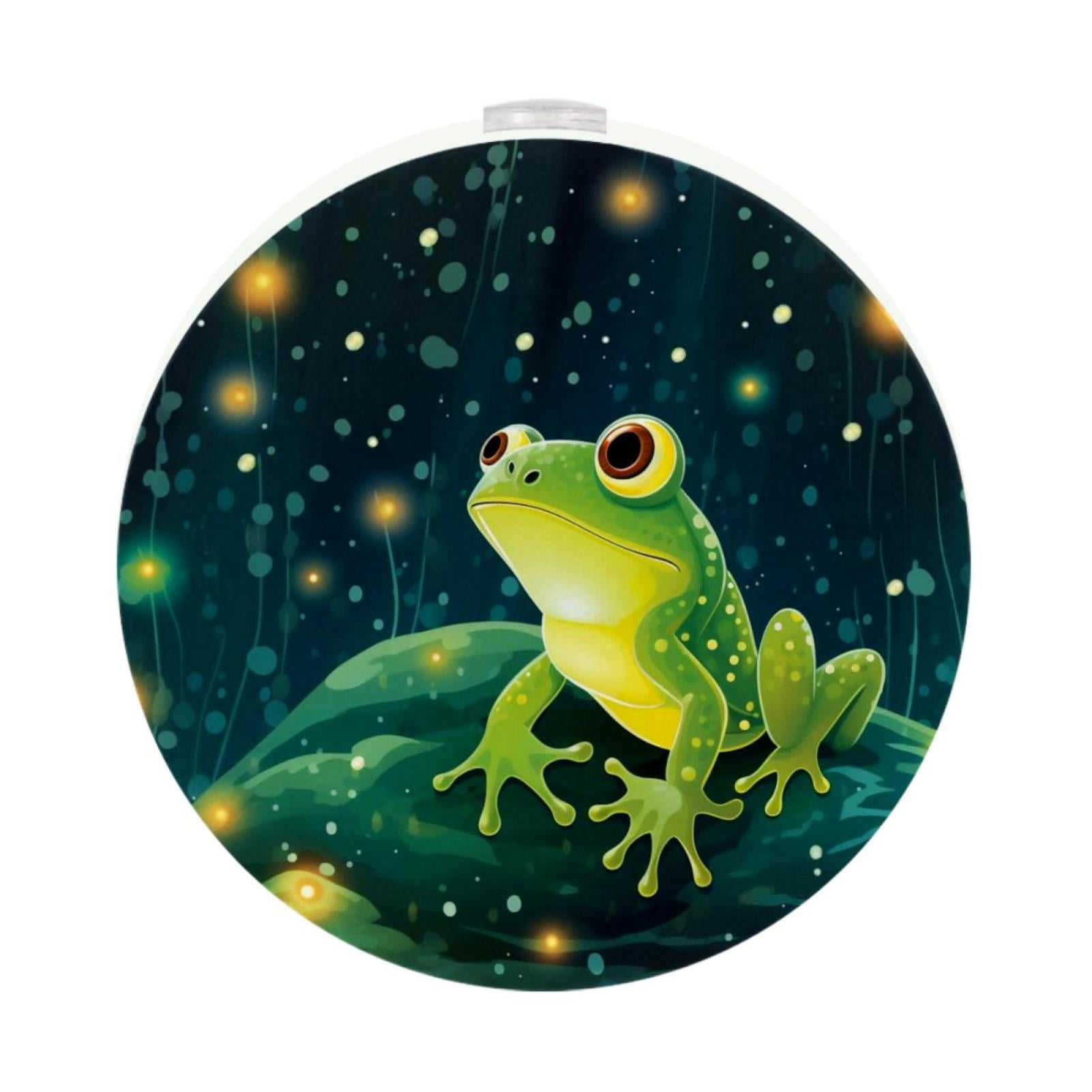 Frog LED Round Night Light - 2PCS, Soft Glow Decorative Nightlights ...