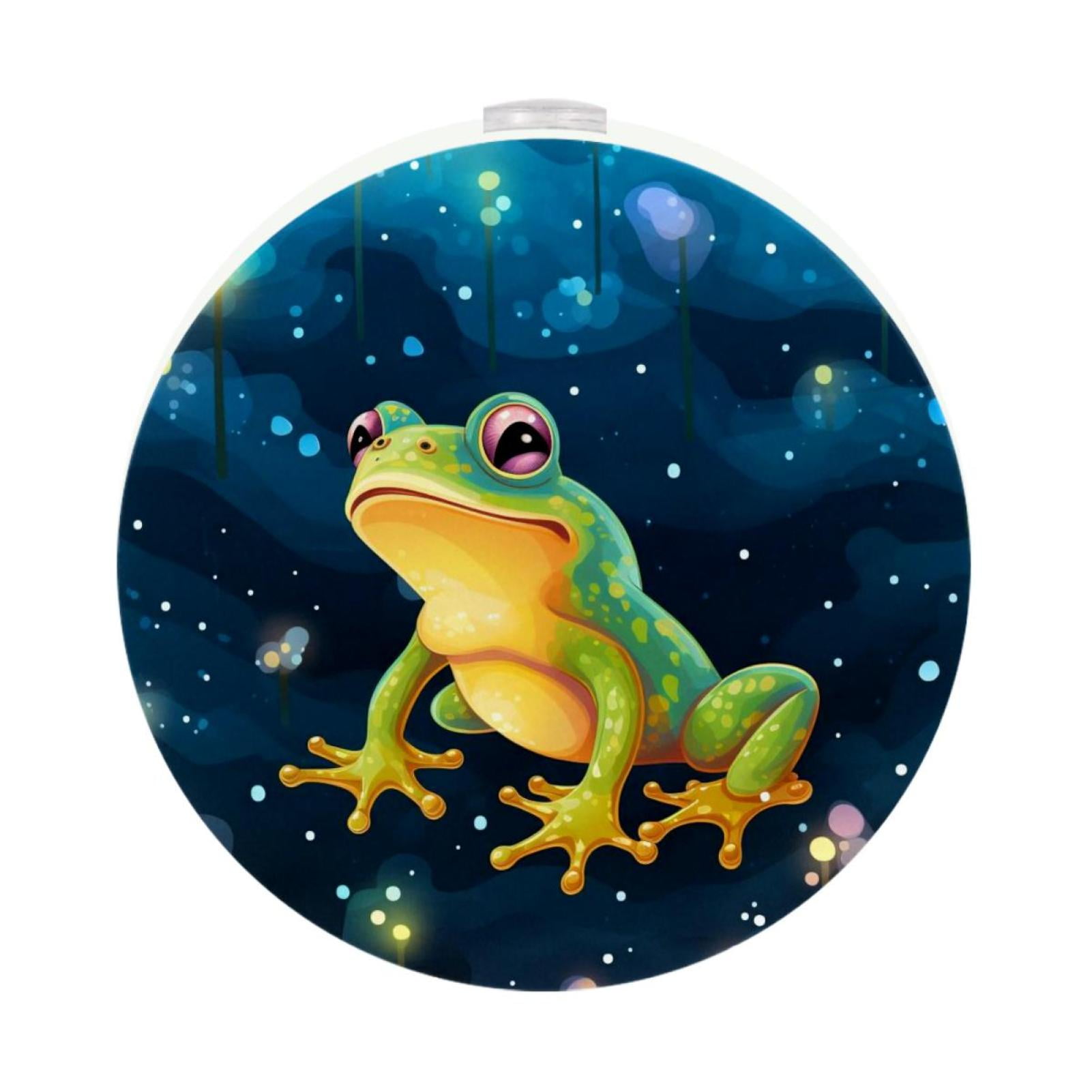 Frog LED Round Night Light-2pcs, Dimmable Plug-in Nightlight with Dusk ...