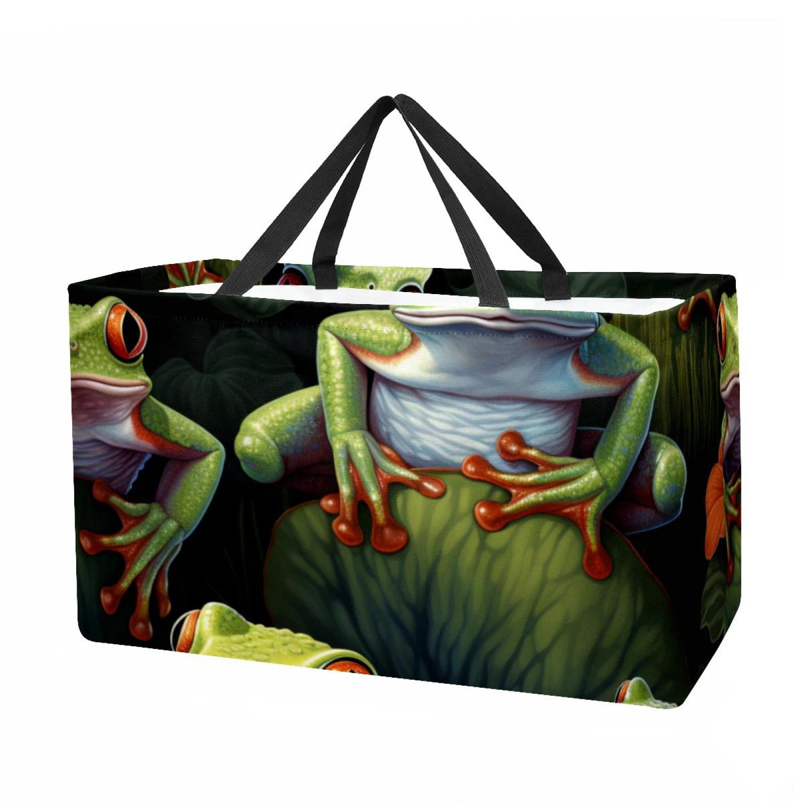 Frog Large Capacity Foldable Oxford Cloth Toy Basket with Reusable ...