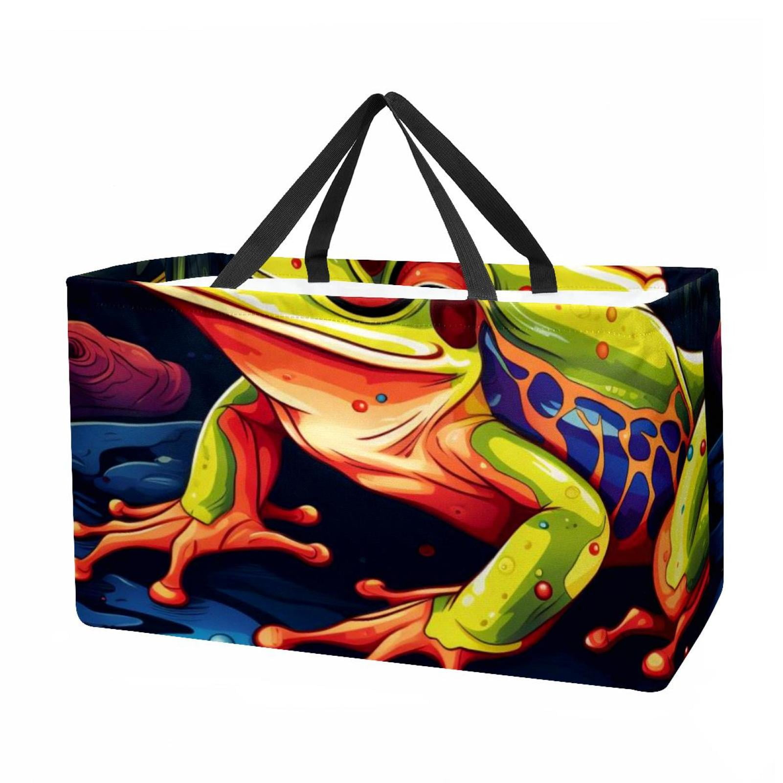 Frog Large Foldable Storage Basket and Grocery Bags Collapsible Bucket ...