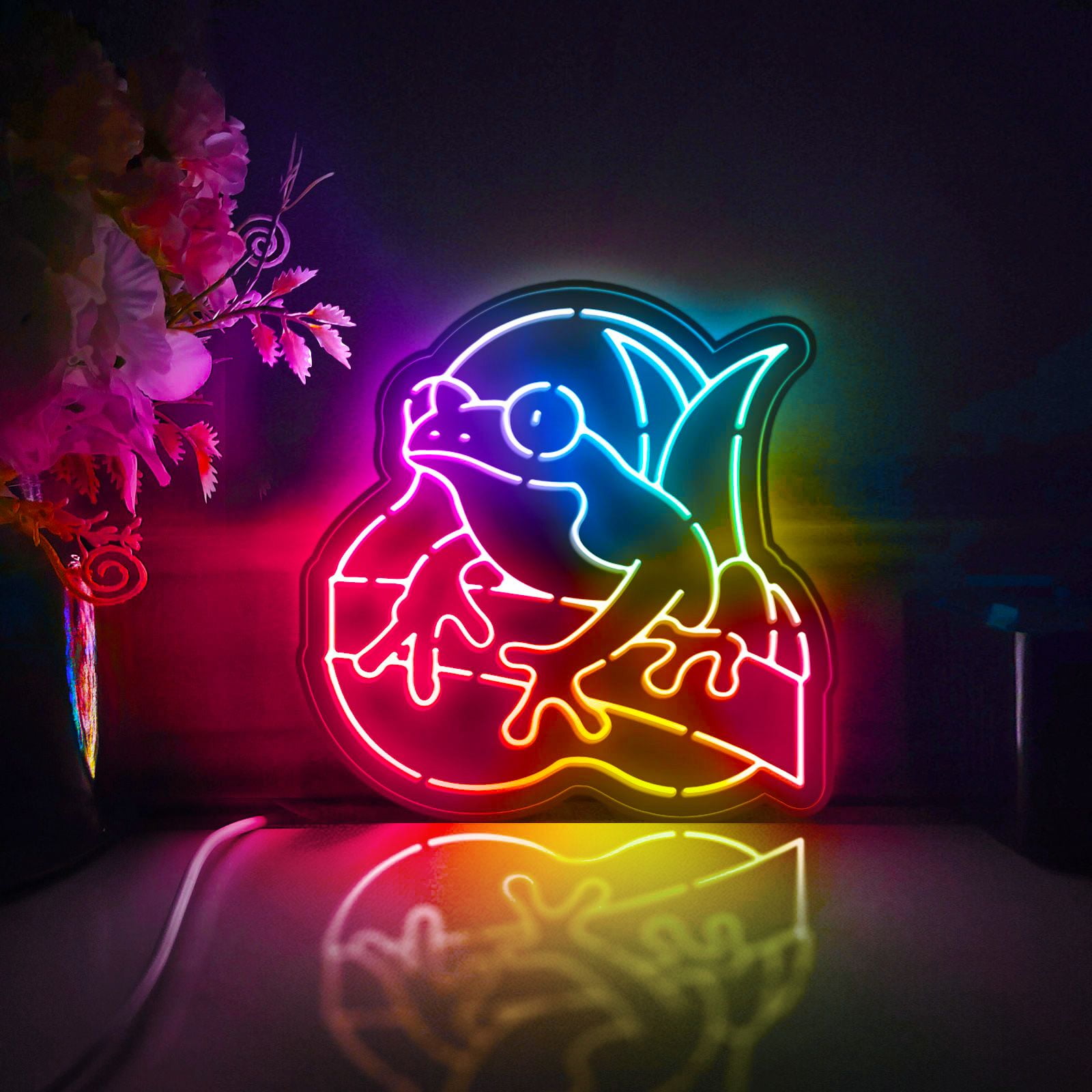Frog Led Light Box, Dimmable Neon-Like Light Signs USB Power for Wall ...