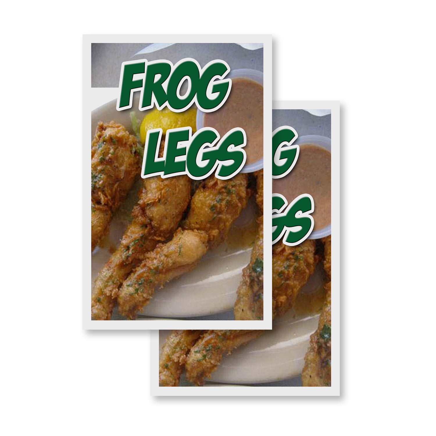 Frog Legs (2-PACK) 24" x 36" Vinyl Decals | Sign Insert Peel & Stick ...