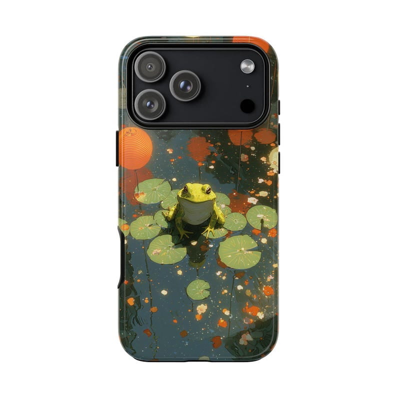 Frog Lily Pad Peaceful Pond Tranquil Wildlife Artistic Design Phone ...