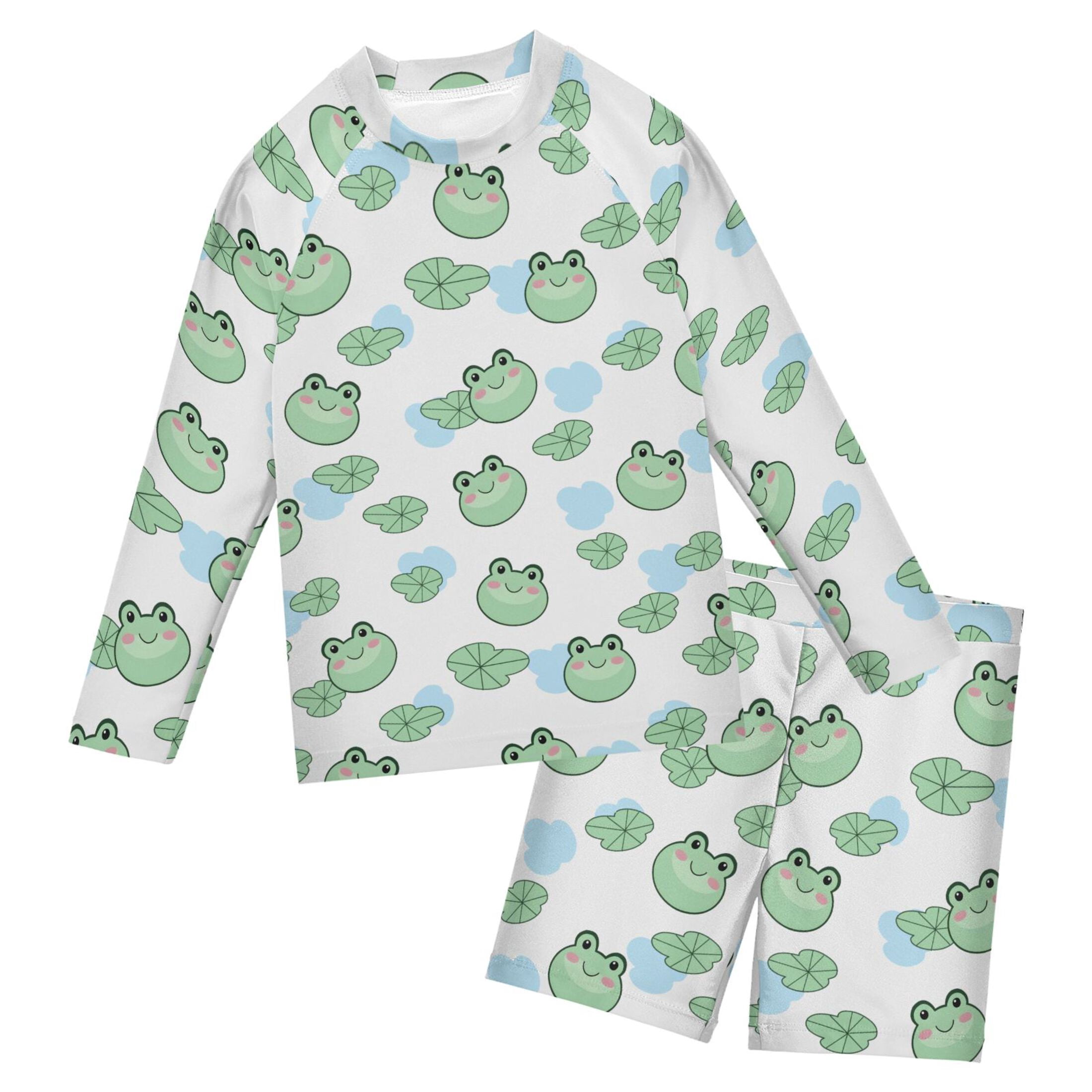Frog Lotus Leaf Boys' Bathing Suit UPF 50+ Boys' Rash Guard Sets ...