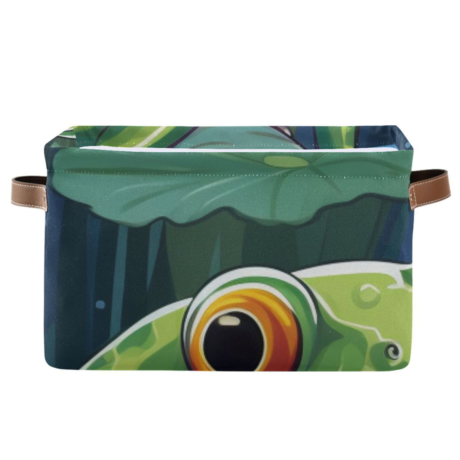 Frog Lotus Leaves Storage Bins Baskets With Handles Storage Box Clothes ...