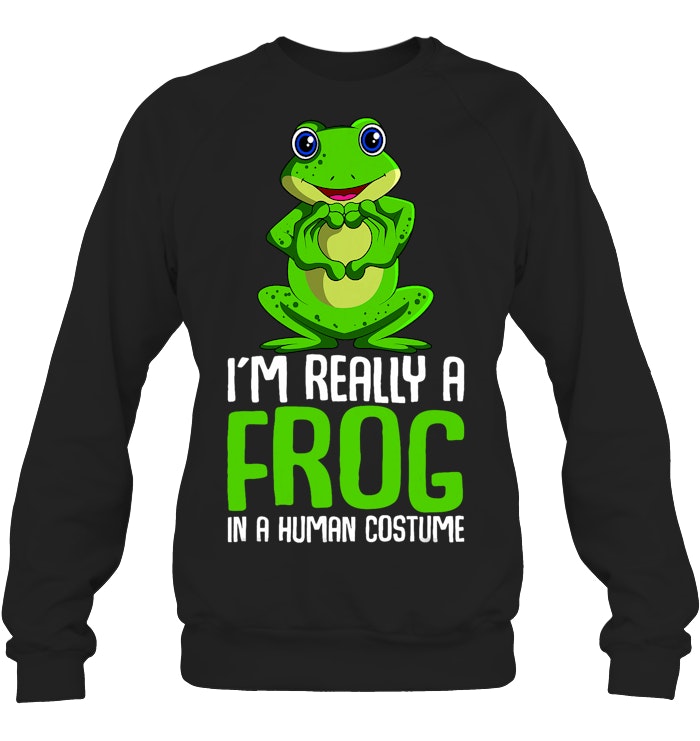 Frog Lover Frogs Costume Girls Boys Frog Sweatshirt Up to size 4XL ...
