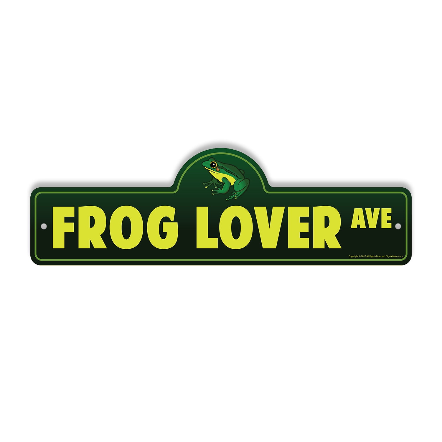 Frog Lover Plastic Street Sign - 7 Inch X 20 Inch Gift Animal Amphibian ...