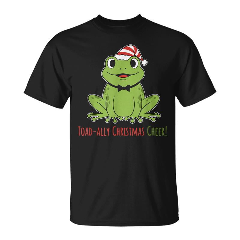 Frog Lover Toad-Ally Christmas Cheer Funny Amphibian Holiday Unisex T ...