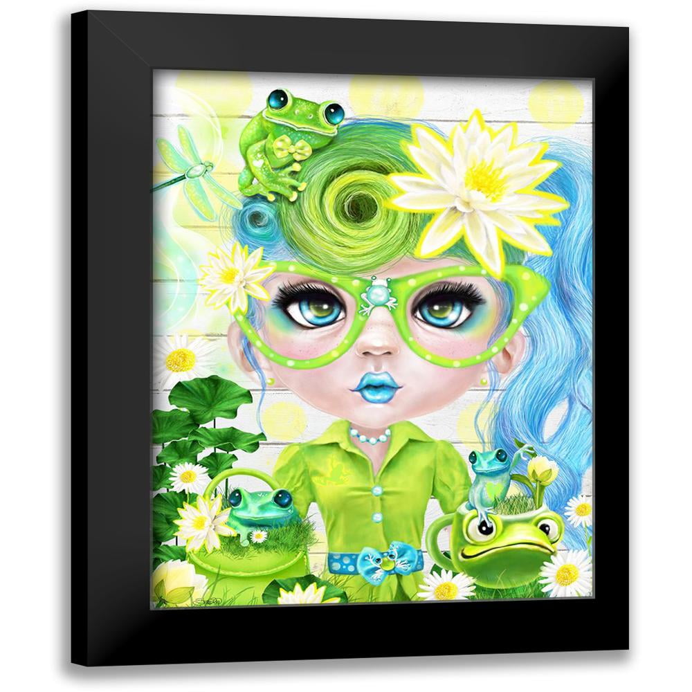 Frog Loving Felecia - Munchkinz 12x14 Black Modern Framed Museum Art ...