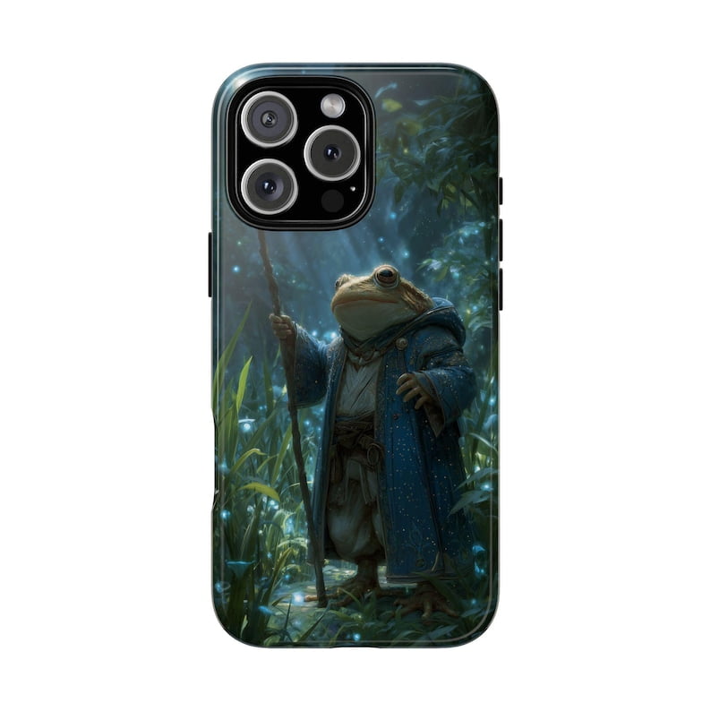Frog Mage in Fantasy Forest Art Phone Case for 11 12 13 14 15 16 17 Pro ...