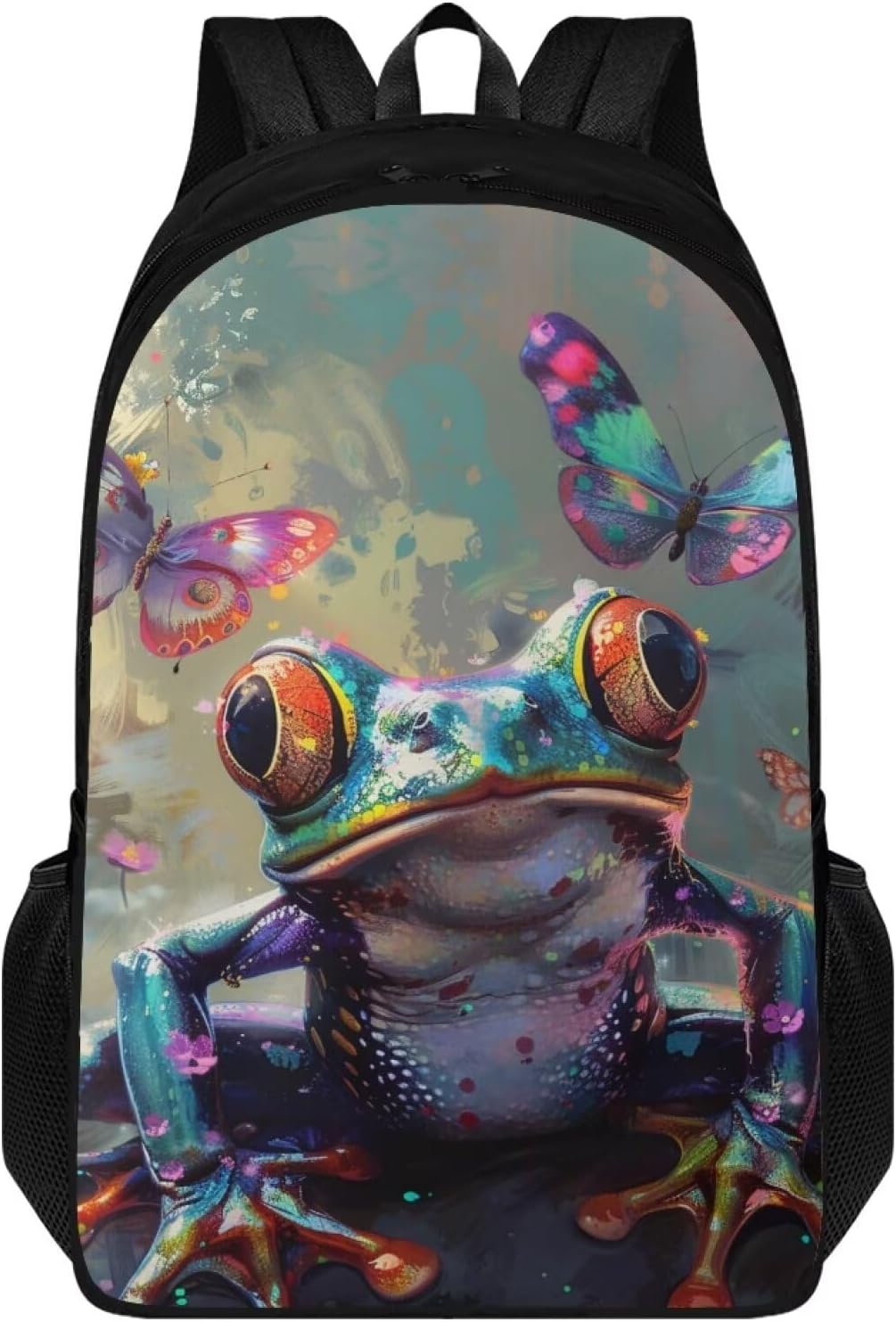 Frog Middle schooll Backpack for Teens Butterfly kidss Backpacks for ...